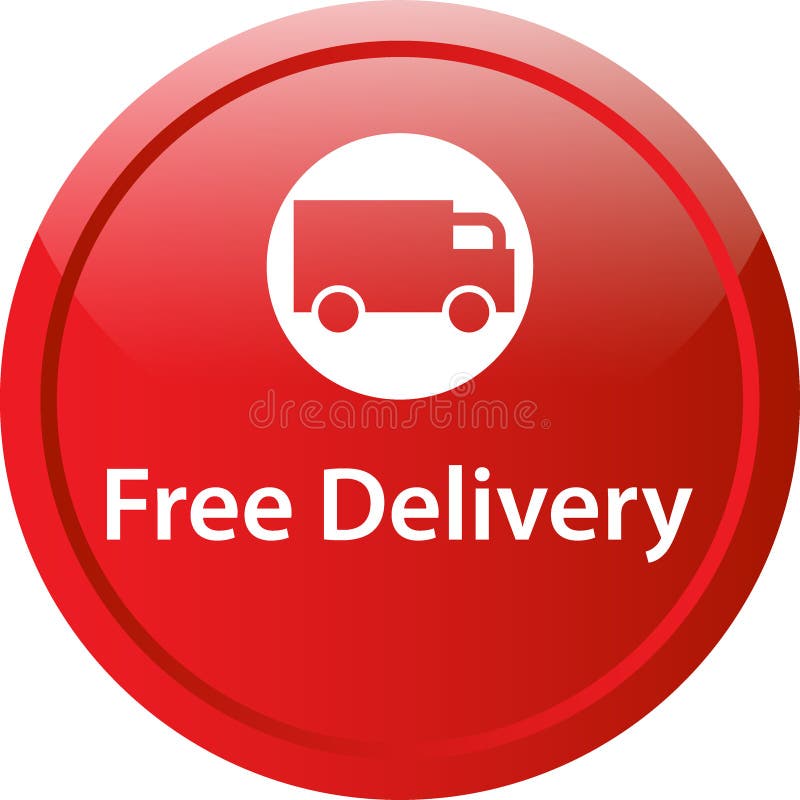 Free Delivery Icon Web Button Stock Illustration - Illustration of icon ...