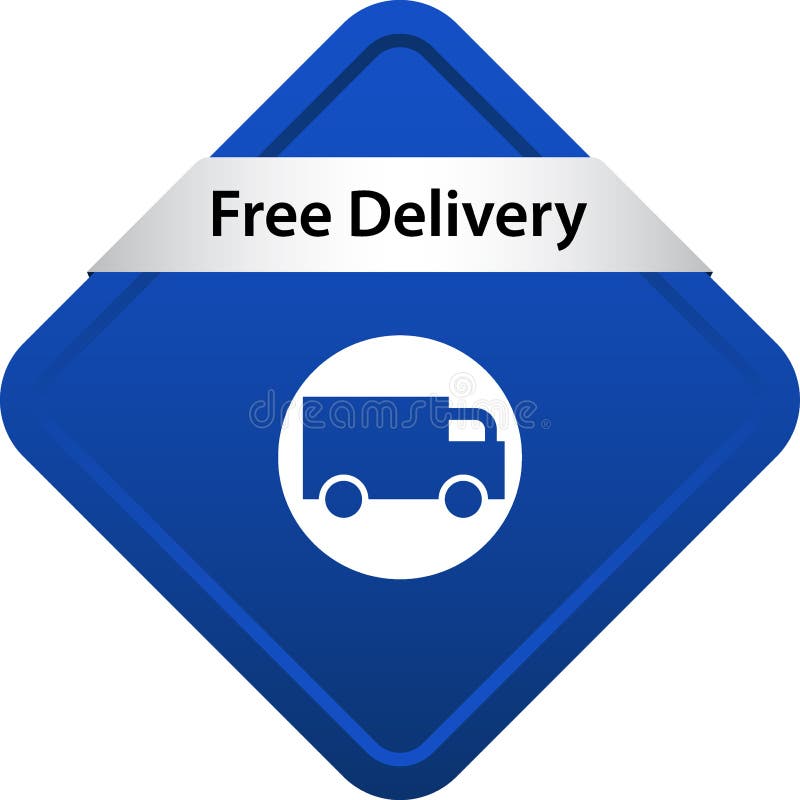 Free Delivery Icon Web Button Stock Illustration - Illustration of ...