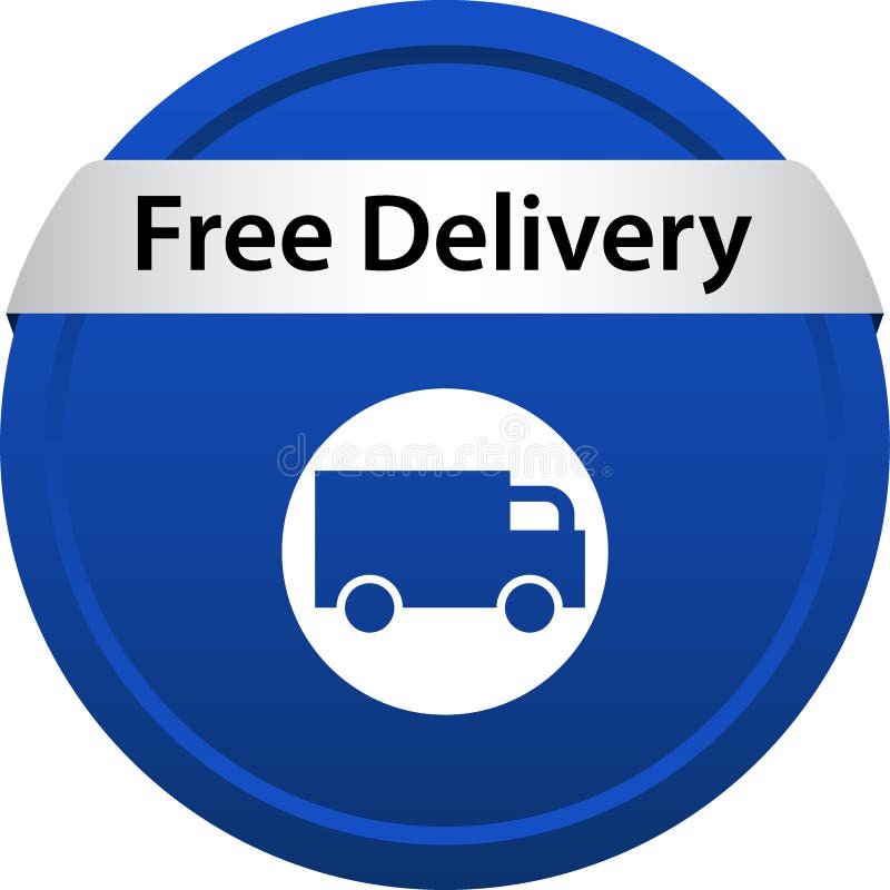 Free Delivery Icon Web Button Stock Illustration - Illustration of ...