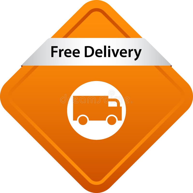 Free Delivery Icon Web Button Stock Illustration - Illustration of ...