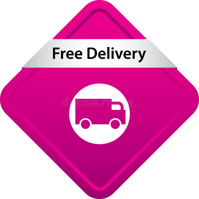 Free Delivery Icon Web Button Stock Illustration - Illustration of ...