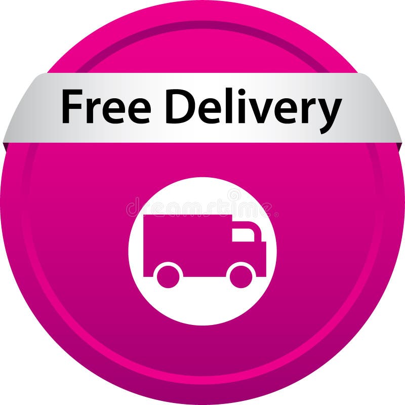 Free Delivery Icon Web Button Stock Illustration - Illustration of ...