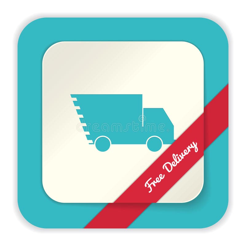 Free Delivery Label. Vector Illustration Decorative Design Stock Vector ...