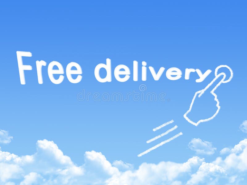 Free Delivery Message Cloud Shape Stock Illustration - Illustration of ...