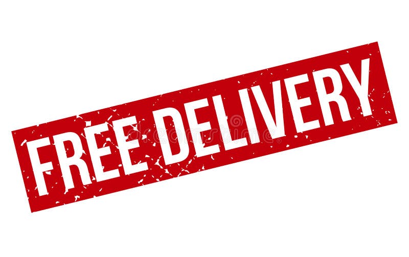 Free Delivery Rubber Stamp. Red Free Delivery Rubber Grunge Stamp Seal ...