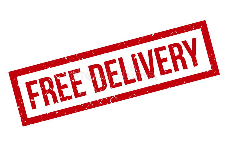 Free Delivery Rubber Stamp. Red Free Delivery Rubber Grunge Stamp Seal ...