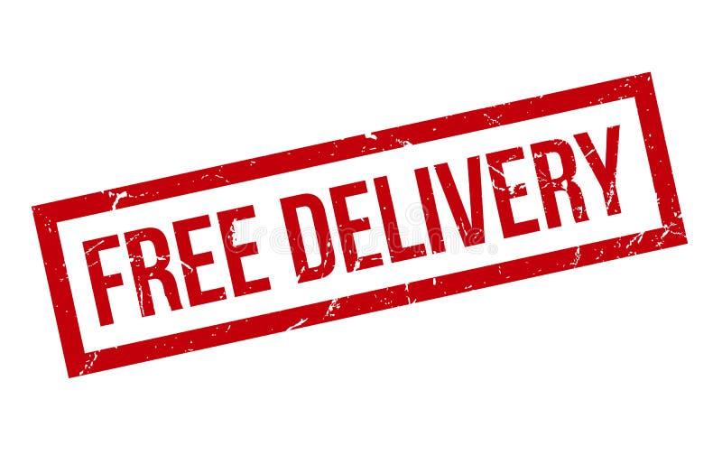 Free Delivery Rubber Stamp. Red Free Delivery Rubber Grunge Stamp Seal ...