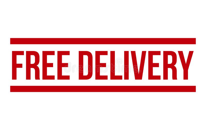 Free Delivery Rubber Stamp. Red Free Delivery Rubber Grunge Stamp Seal ...