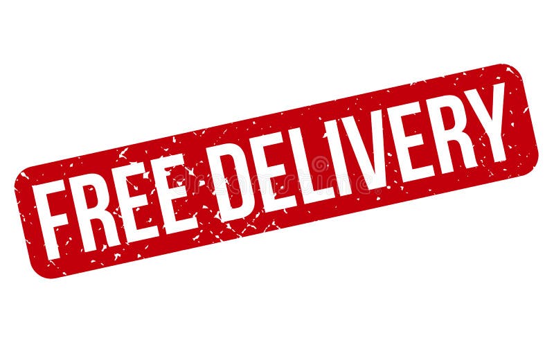 Free Delivery Rubber Stamp. Red Free Delivery Rubber Grunge Stamp Seal ...