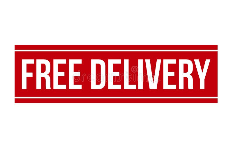 Free Delivery Rubber Stamp. Red Free Delivery Rubber Grunge Stamp Seal ...