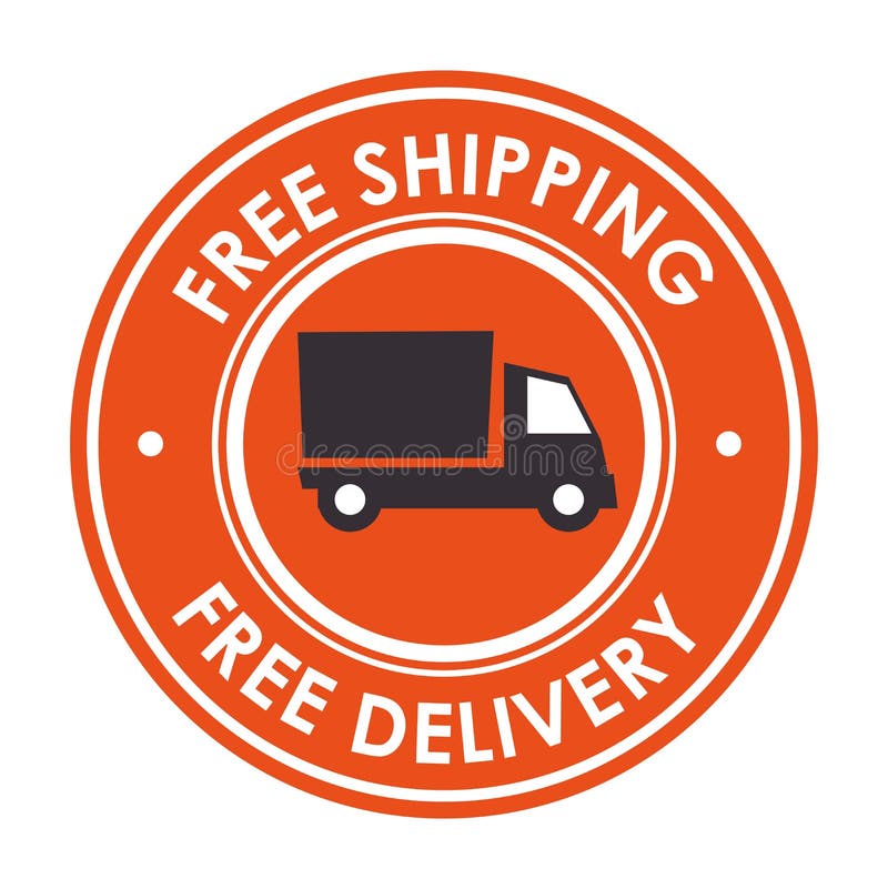 Free shipping stickers. stock vector. Illustration of packaging - 18638448