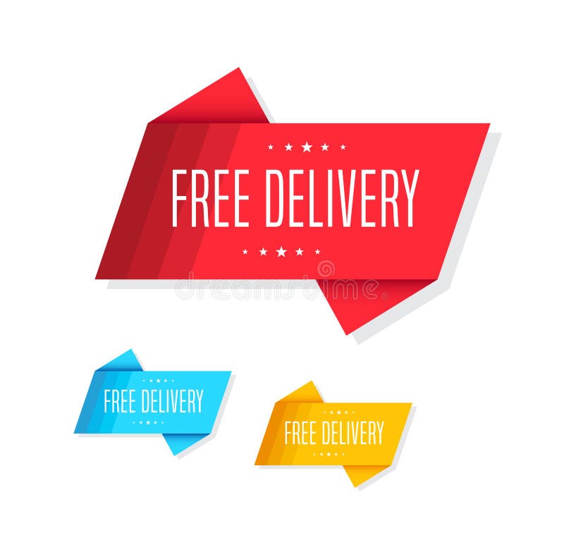 Free Delivery Shopping Tags Stock Illustration - Illustration of sign ...