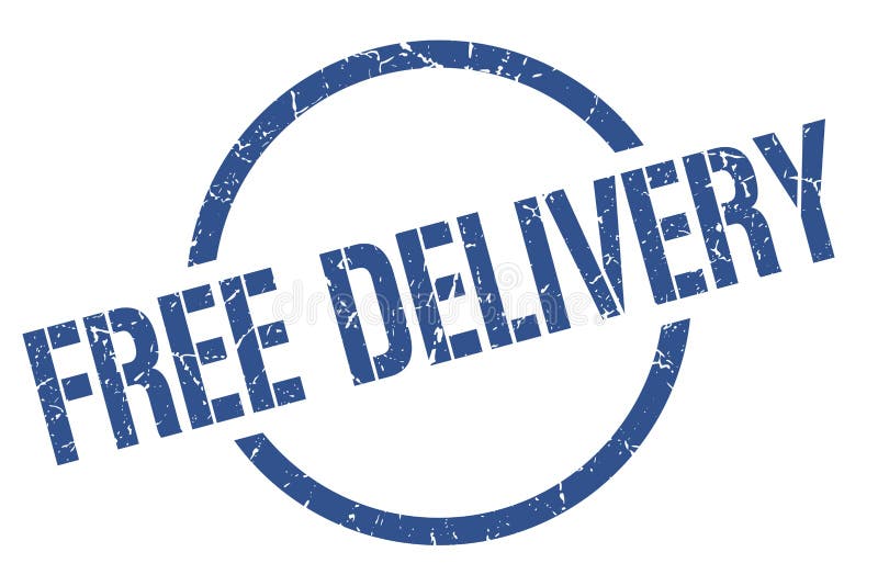 Free delivery stamp stock vector. Illustration of isolated - 136944091