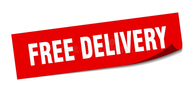 Free delivery sticker. stock vector. Illustration of insignia - 153820748
