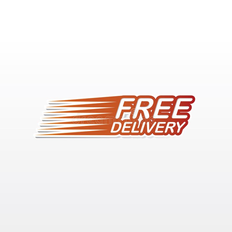 Free Delivery Sticker. Vector Illustration Decorative Design Stock ...