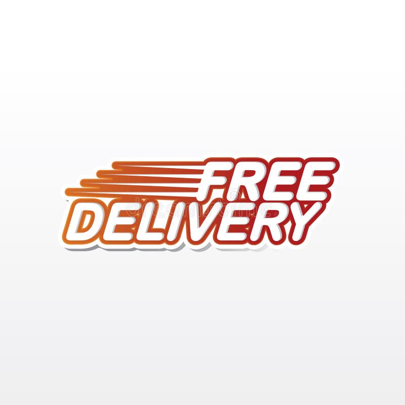 Free Delivery Sticker. Vector Illustration Decorative Design Stock ...