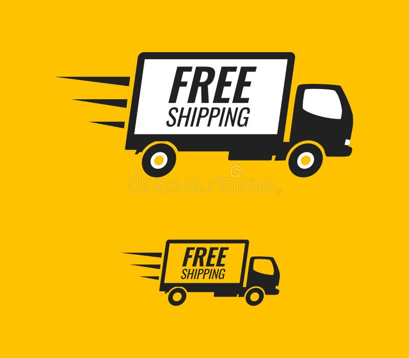 Free Delivery Symbol Truck Freight Vector Icon Stock Vector ...