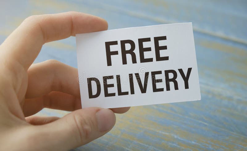 Free Delivery Text Concept on Paper Stock Image - Image of order, card ...