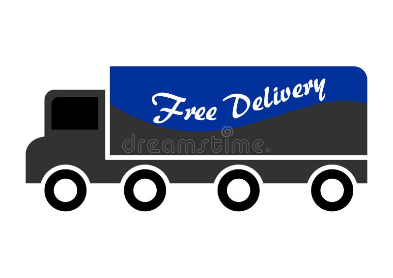 Free Delivery Truck stock vector. Illustration of delivery - 8669310