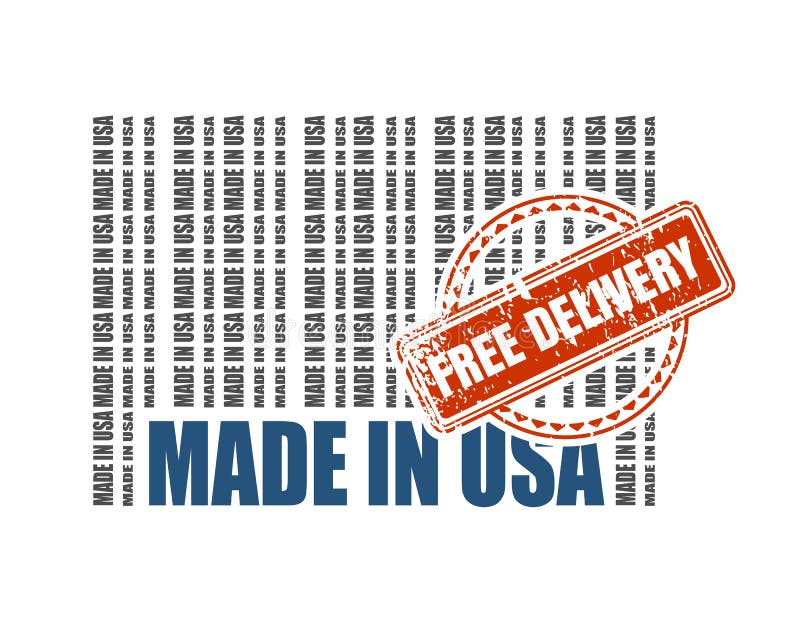 Free delivery from USA stock vector. Illustration of freight - 96595583