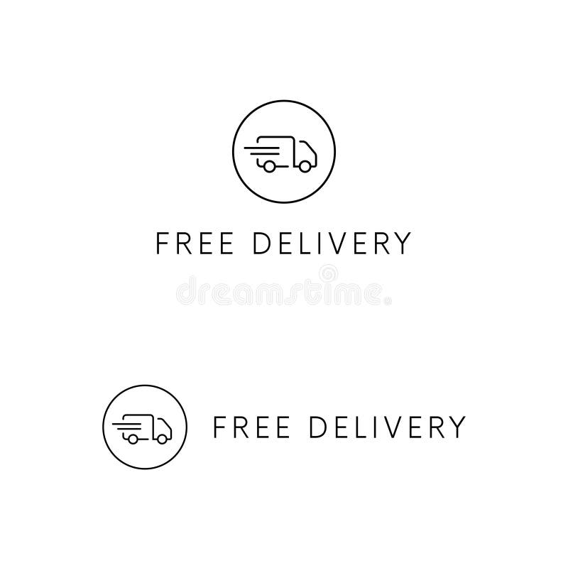 Free Delivery Vector Circle Icon for Online Store Stock Vector ...