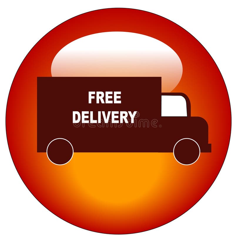 Free delivery web button stock illustration. Illustration of moving ...