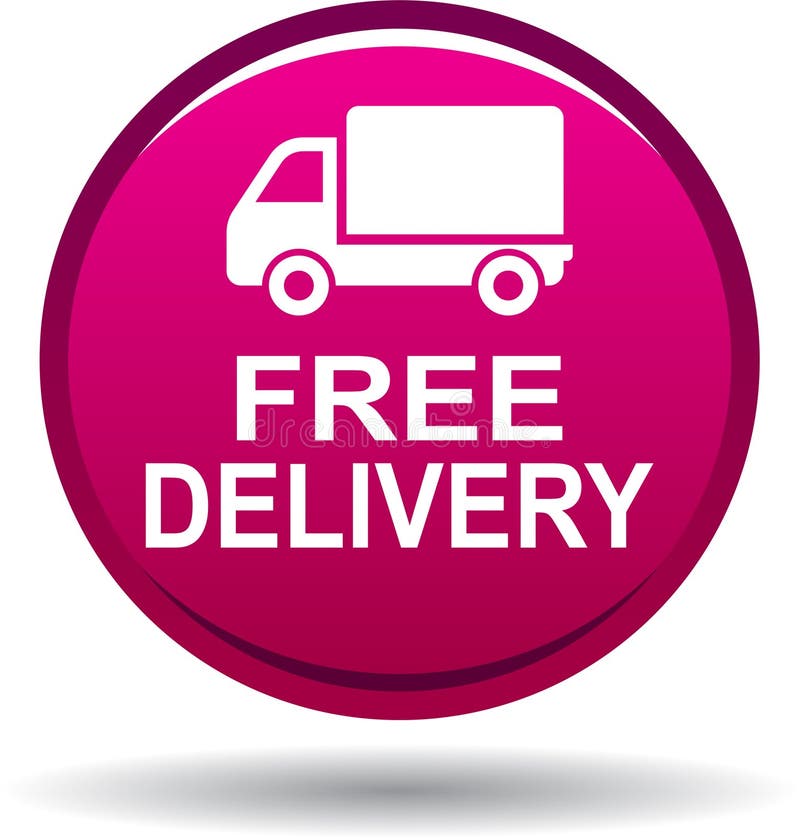 Free delivery web button stock vector. Illustration of delivering ...