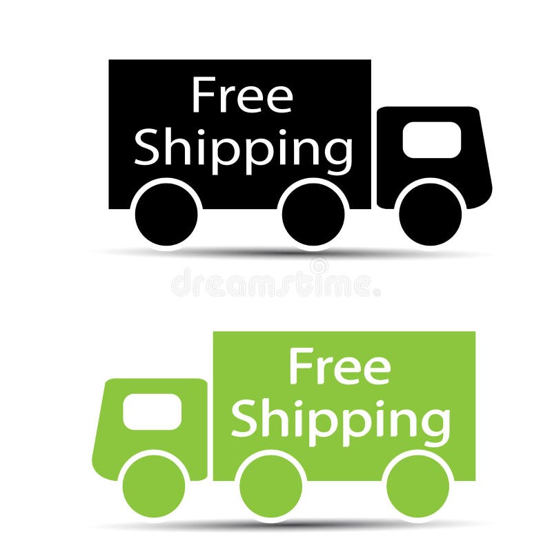 Free Shipping Icons and Buttons Pack Stock Vector - Illustration of ...