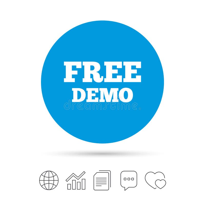Free Demo Sign Icon. Demonstration Symbol Stock Vector - Illustration ...