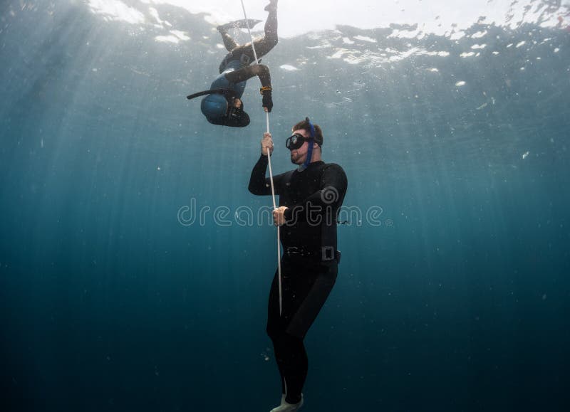 Free divers training stock photo. Image of people, static - 83431378