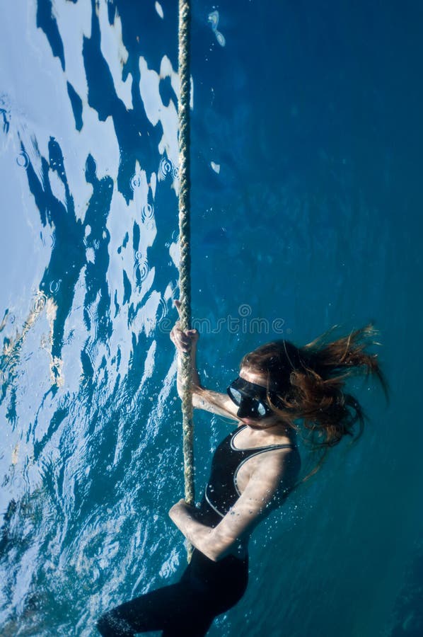 Free diving girl stock photo. Image of freedom, women - 13425904