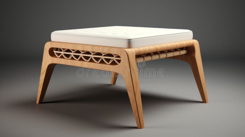 Free Download: Ottoman Stool 3d Model with Intricate Design Stock ...