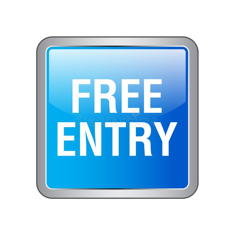 Free entry button stock illustration. Illustration of avenue - 121841787