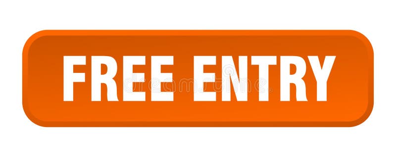 Free Entry Button. Free Entry Square 3d Push Button Stock Vector ...