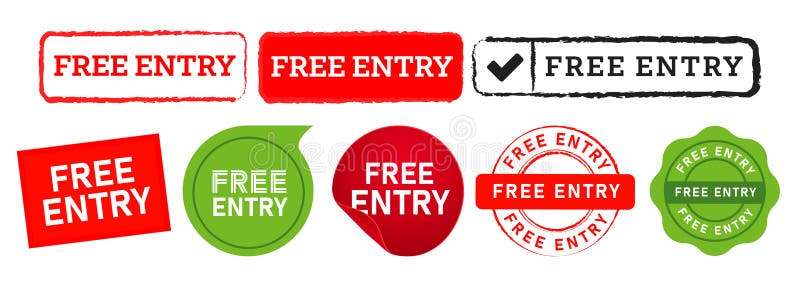 Free Entry Rectangle Circle Stamp and Speech Bubble Label Sign for ...