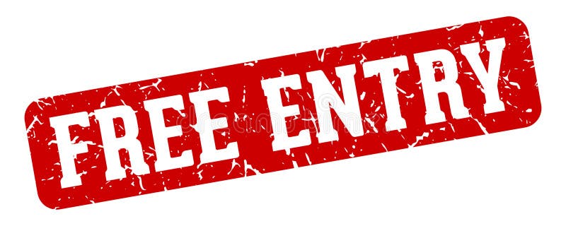 Free Entry Rectangular Sign. Free Entry Stamp Stock Vector ...