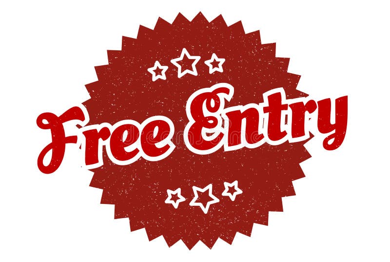 Free Entry Sign. Free Entry Vintage Retro Label Stock Vector ...