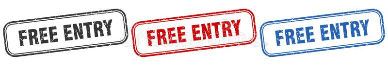 Free entry sign stock vector. Illustration of sticker - 160380658