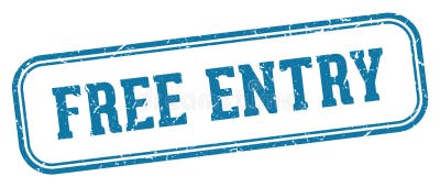 Free Entry Stamp. Free Entry Rectangular Stamp on White Background ...