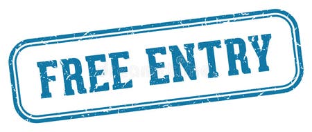 Free Entry Stamp. Free Entry Rectangular Stamp on White Background ...