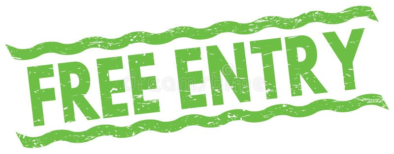 FREE ENTRY Text on Green Lines Stamp Sign Stock Illustration ... FREE ENTRY Text on Green Lines Stamp Sign Stock Illustration ...