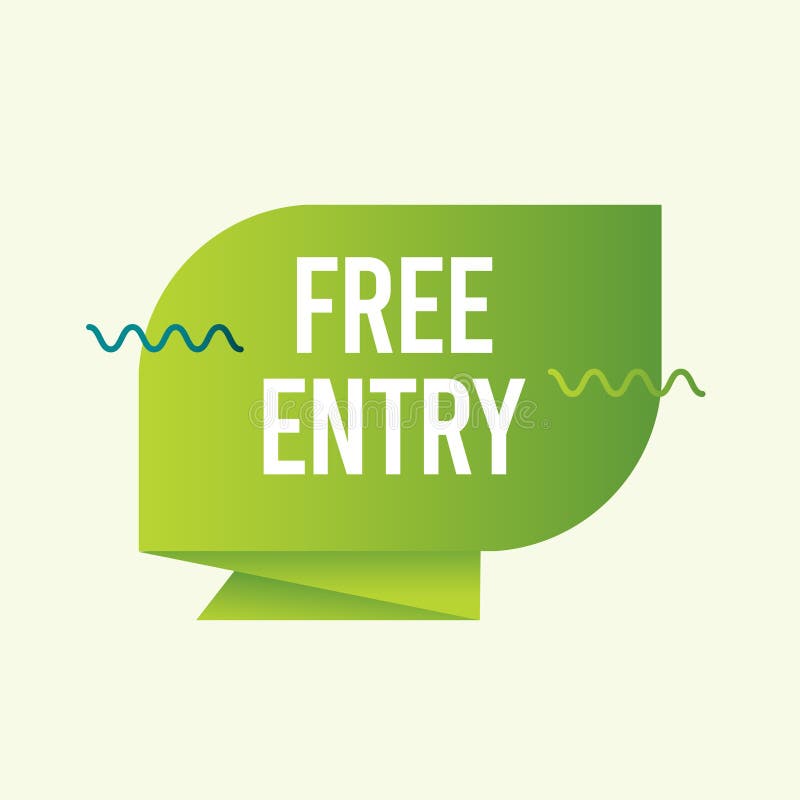 Free Entry Text Label Vector Template Design Illustration Stock Vector ...