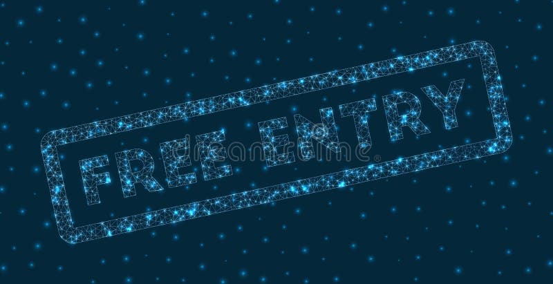 Free Entry Word in Digital Style. Stock Vector - Illustration of ...