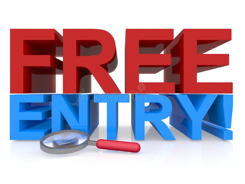 Free entry on paper stock image. Image of deal, drawing - 206666741