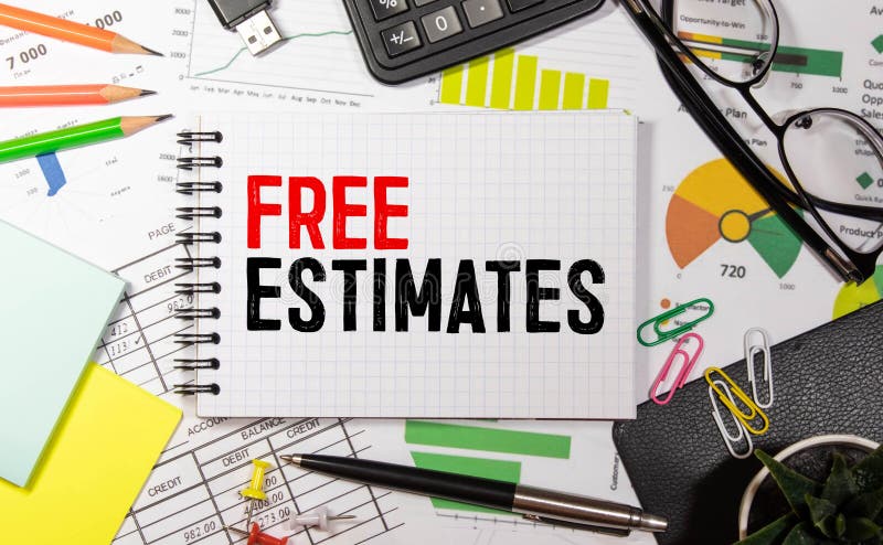 FREE ESTIMATE Businessman Working at Office Desk and Using Computer and ...