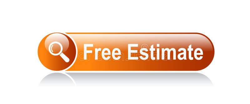 Free Estimate. Blue Round Starry Icon. Stock Illustration ...