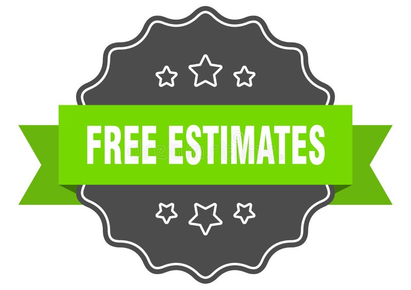 Free Estimates Banner. Free Estimates Ribbon Label Sign Set Stock ...