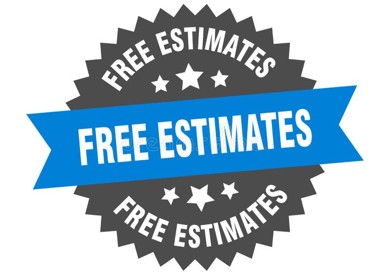 Free Estimates. Sign, Label. Vector Stock Illustration. Stock Vector ...