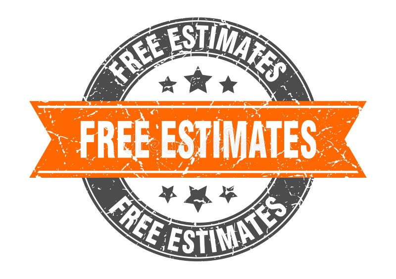 Free Estimates Round Stamp with Ribbon. Label Sign Stock Vector ...