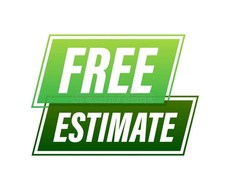 Free Estimates. Sign, Label. Vector Stock Illustration. Stock Vector ...